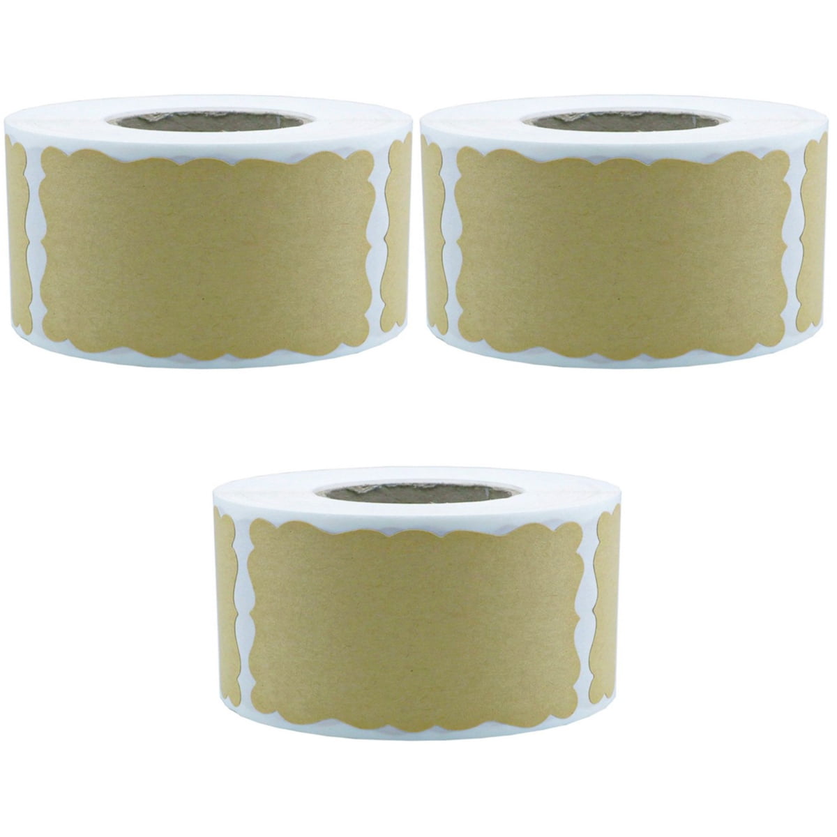 FRCOLOR 3 Rolls Blank Kraft Paper Sealer Adhesive Labels Decals ...