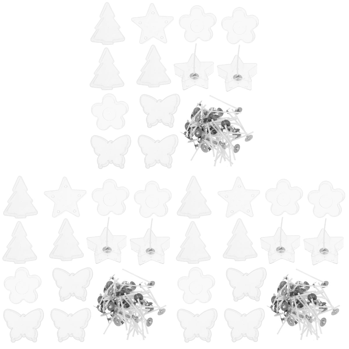 FRCOLOR 3 Sets Clear Plastic Candle Box Clear Candle Container with ...