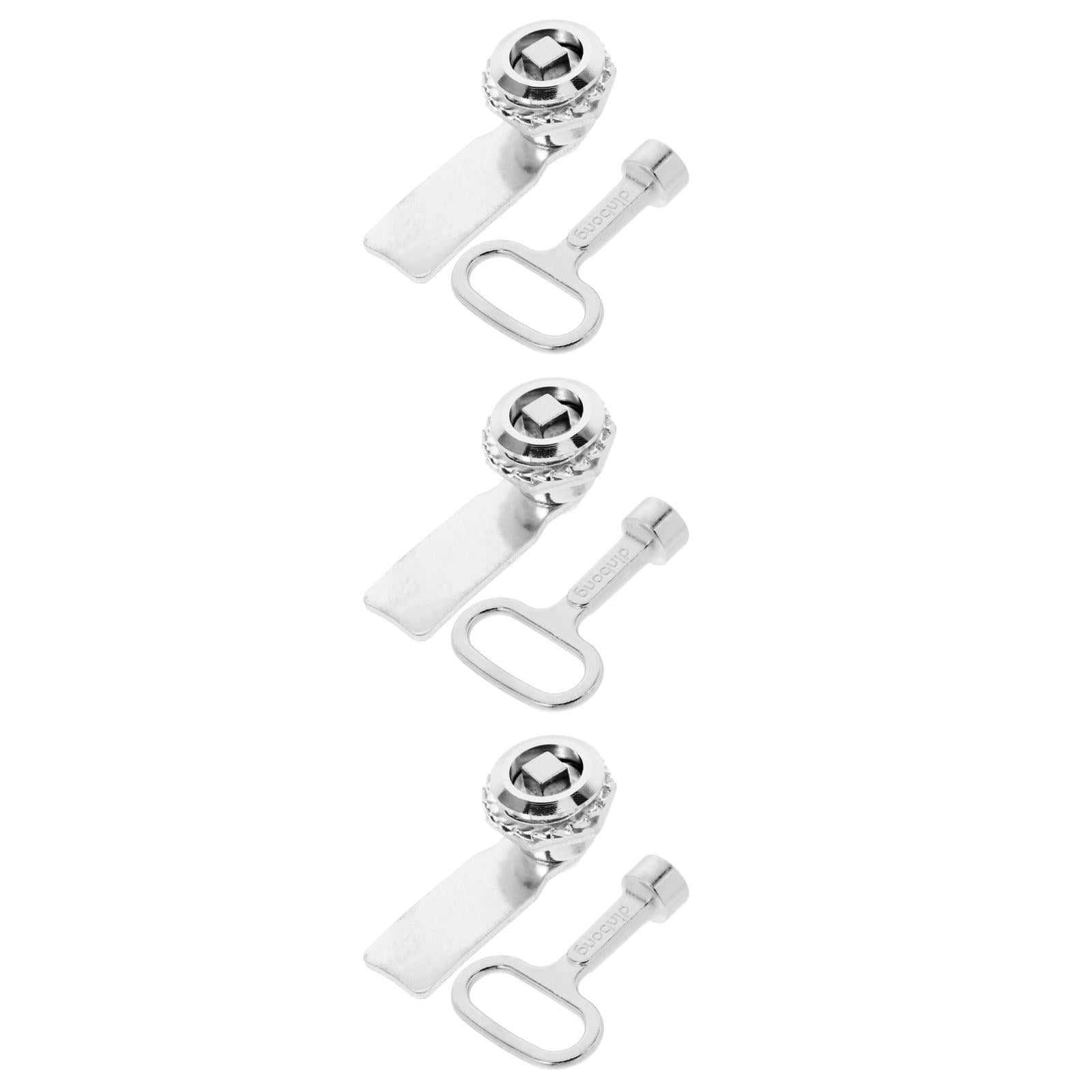FRCOLOR 3 Sets File Cabinet Lock with Square Key Lock Tubular Hook Lock ...