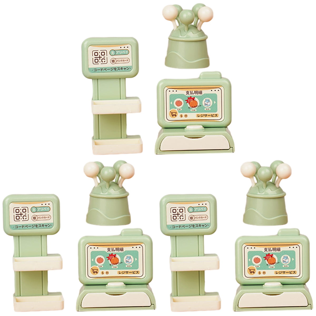 FRCOLOR 3 Sets Miniature Market Cash Register Doll House Cash Register ...