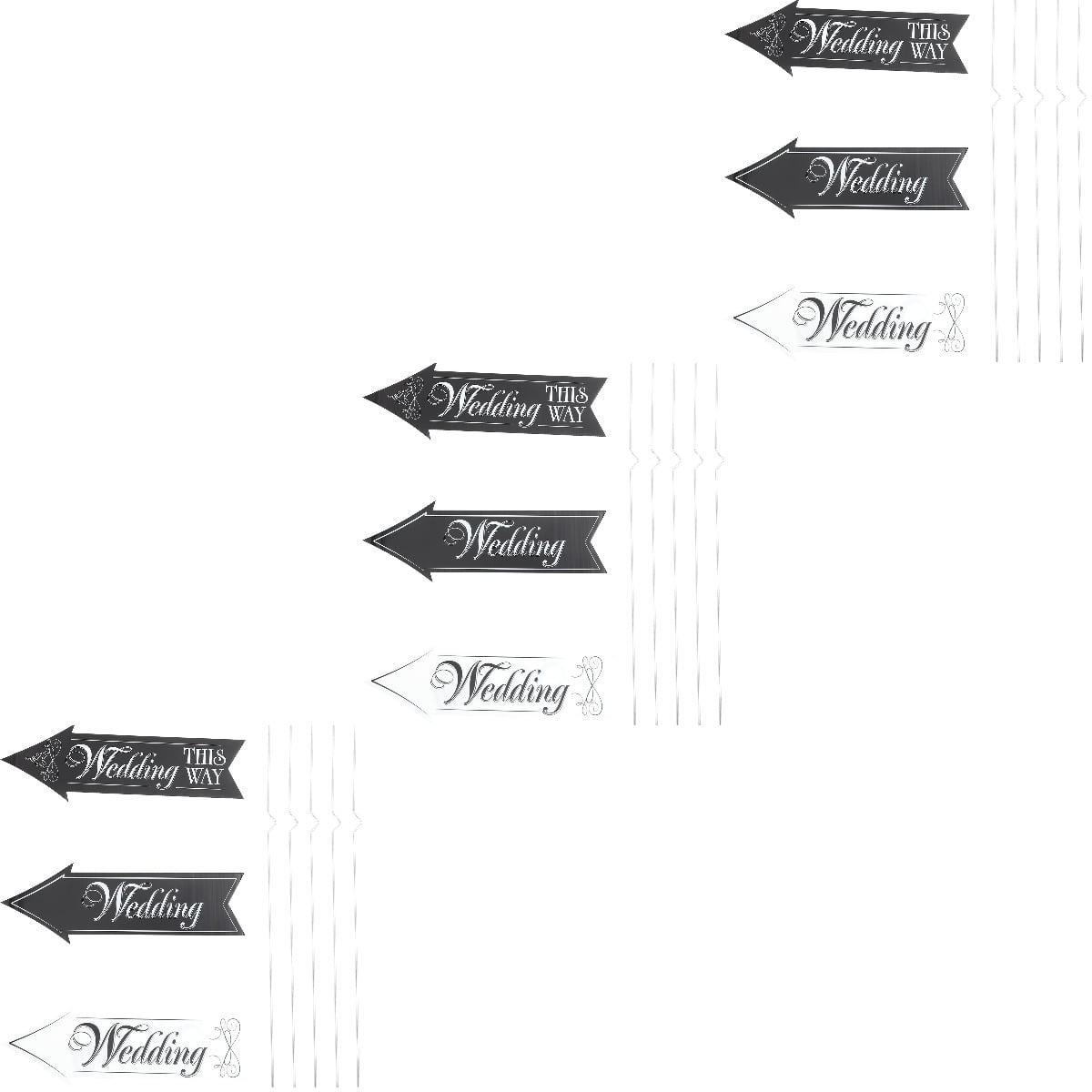 FRCOLOR 3 Sets Outdoor Wedding Signs DIY Yard Wedding Signs Outside ...