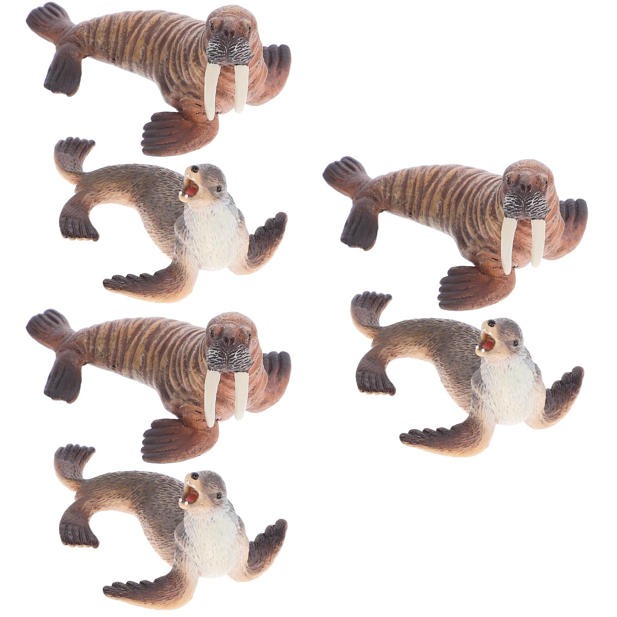 FRCOLOR 3 Sets Realistic Small Sea Lion Walrus Model Simulated Marine ...