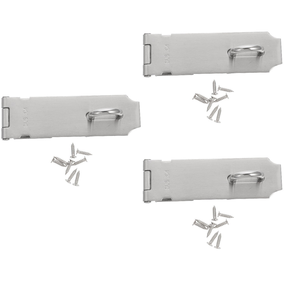 FRCOLOR 3 Sets Stainless Steel Locks Hasp Latch Safety Padlock Clasp ...