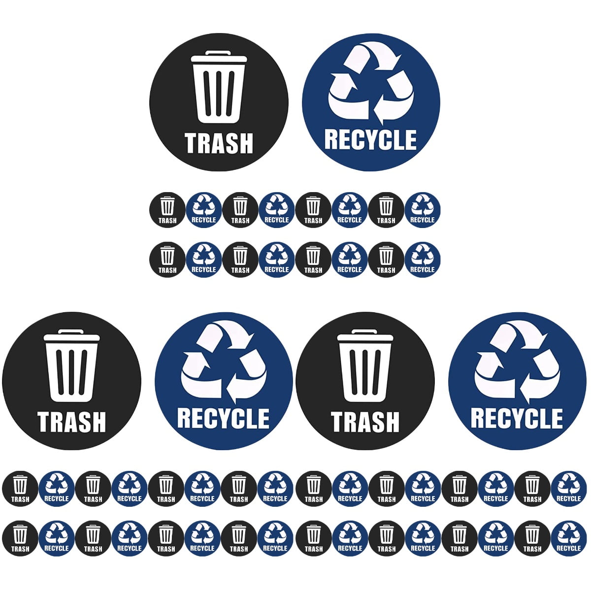 FRCOLOR 3 Sets Trash Can Recycle Stickers Waste Sorting Decal Sticker ...