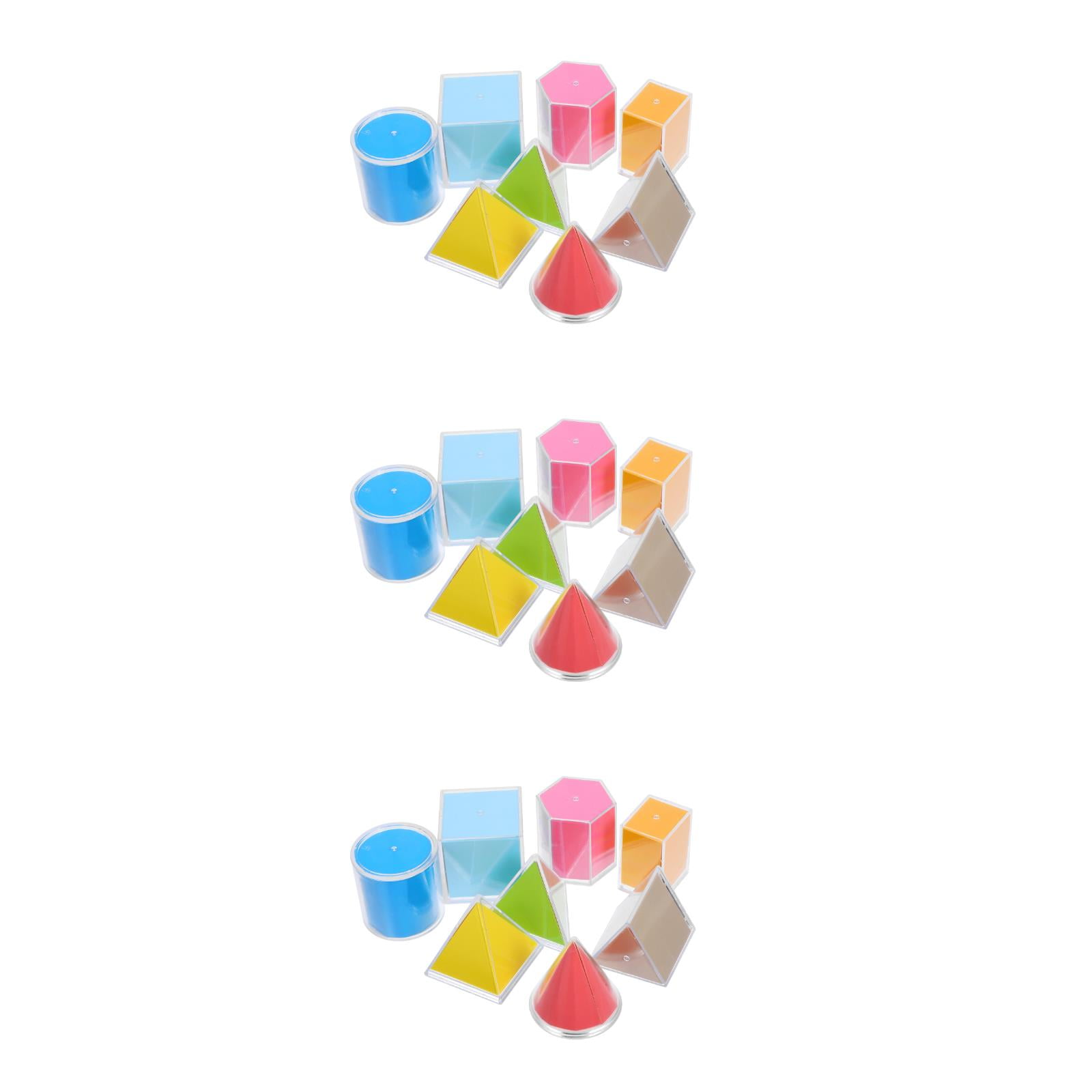 FRCOLOR Raindrops 3 Sets Geometric Shapes Solids Math Manipulatives ...