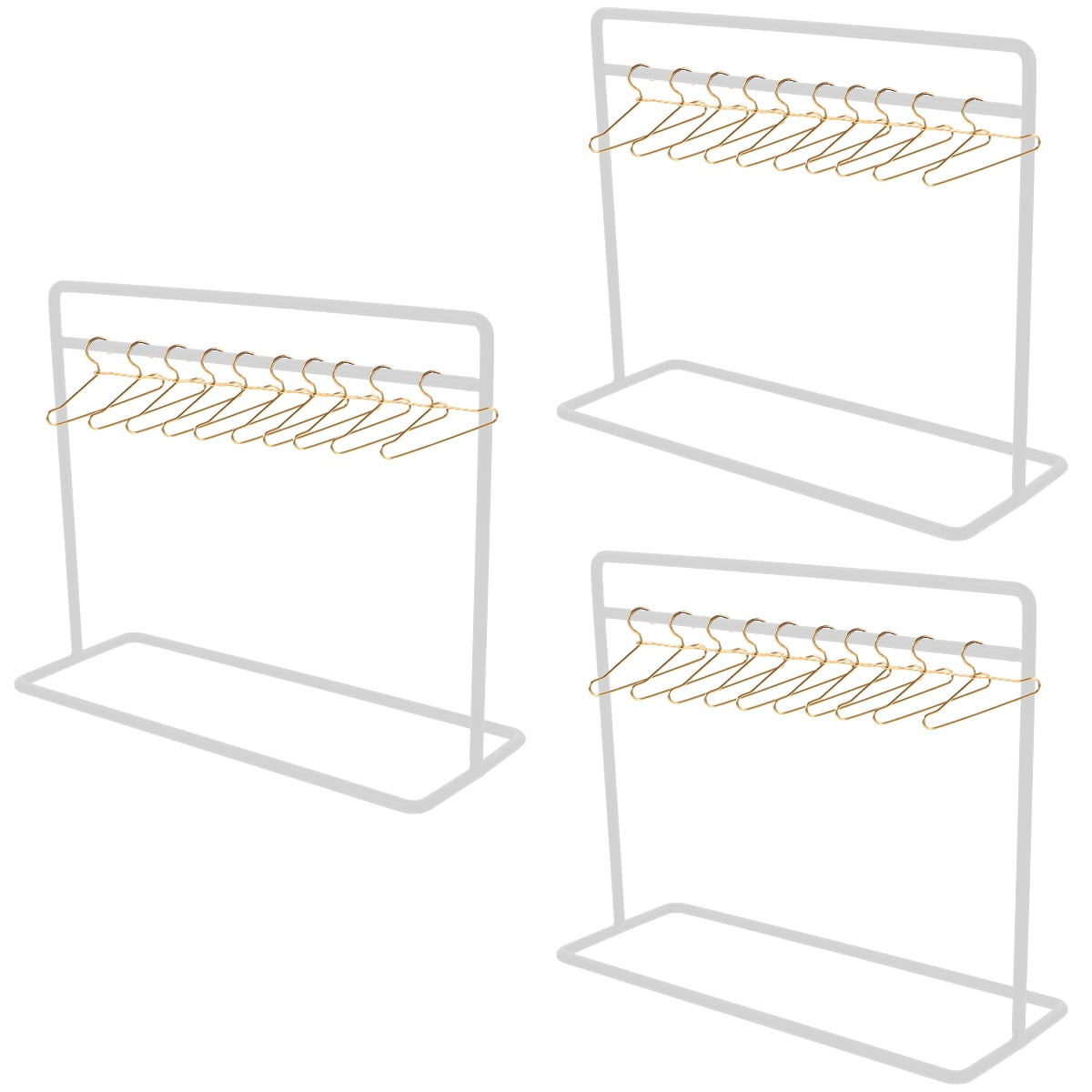 FRCOLOR 3 Sets of Decorative Mini Hangers Doll Outfit Rack Doll Closet ...