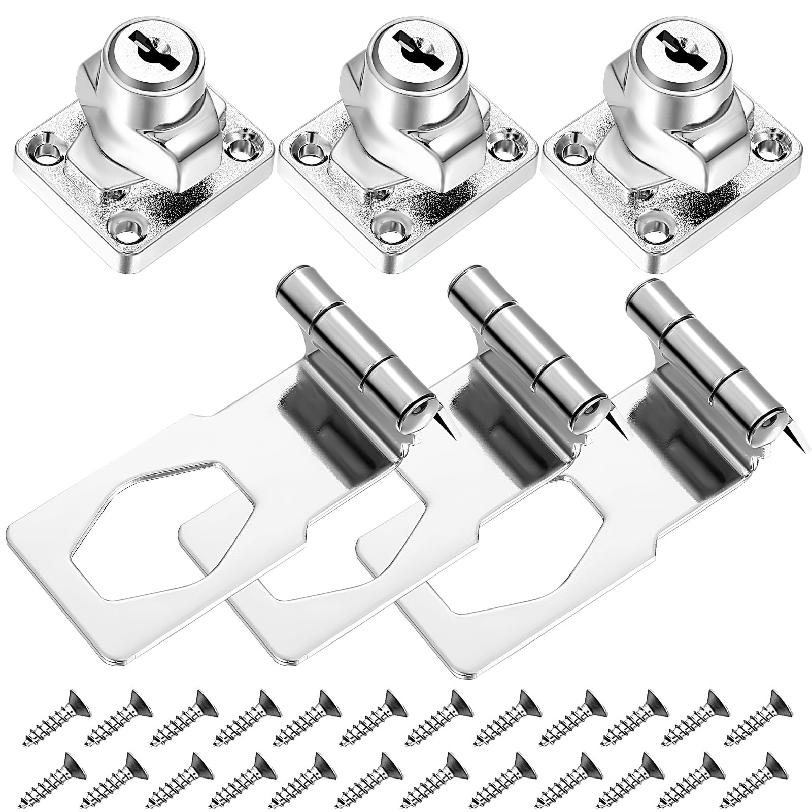 FRCOLOR 3 Sets of Heavy Duty Latch Lock Right Angle Safety Latch Home ...