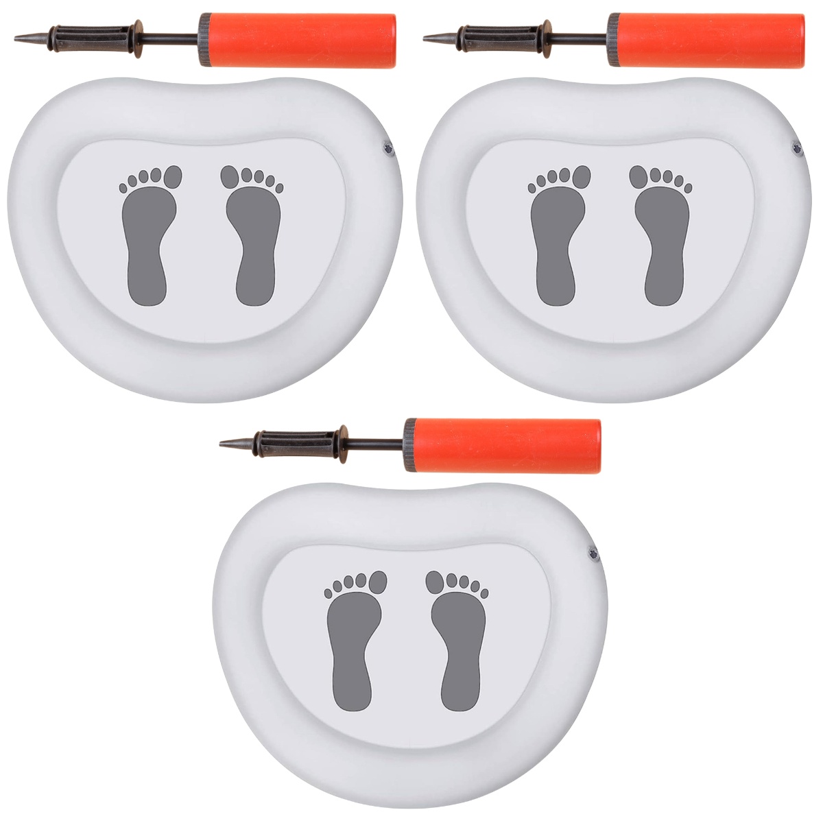 FRCOLOR 3 Sets of Inflatable Pool Foot Bath Inflatable Pool Foot Wash ...