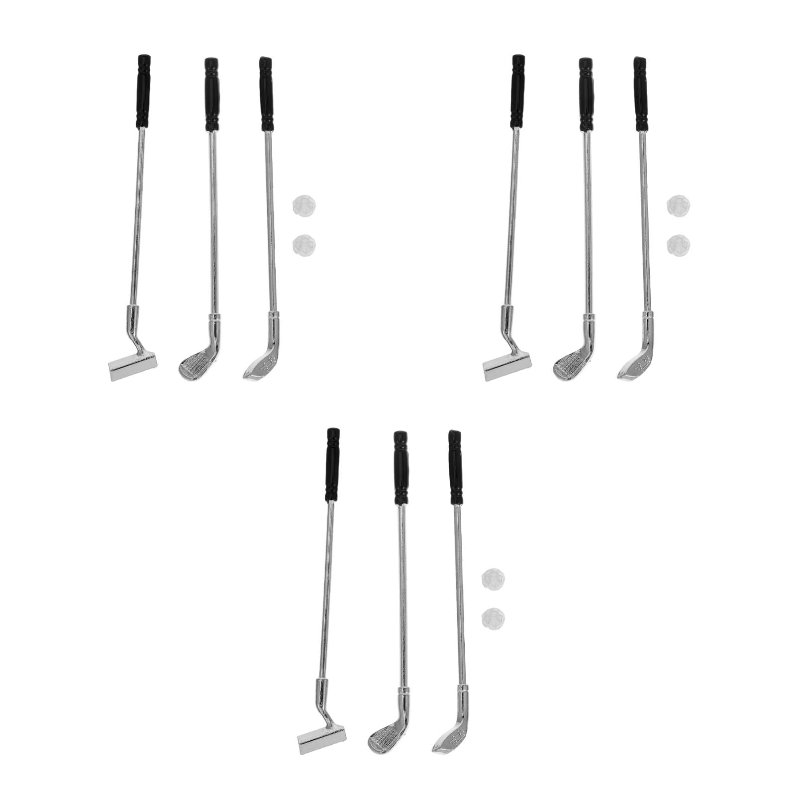 FRCOLOR 3 Sets of Miniature Golf Club Balls Set Mini Golfing Set Doll ...