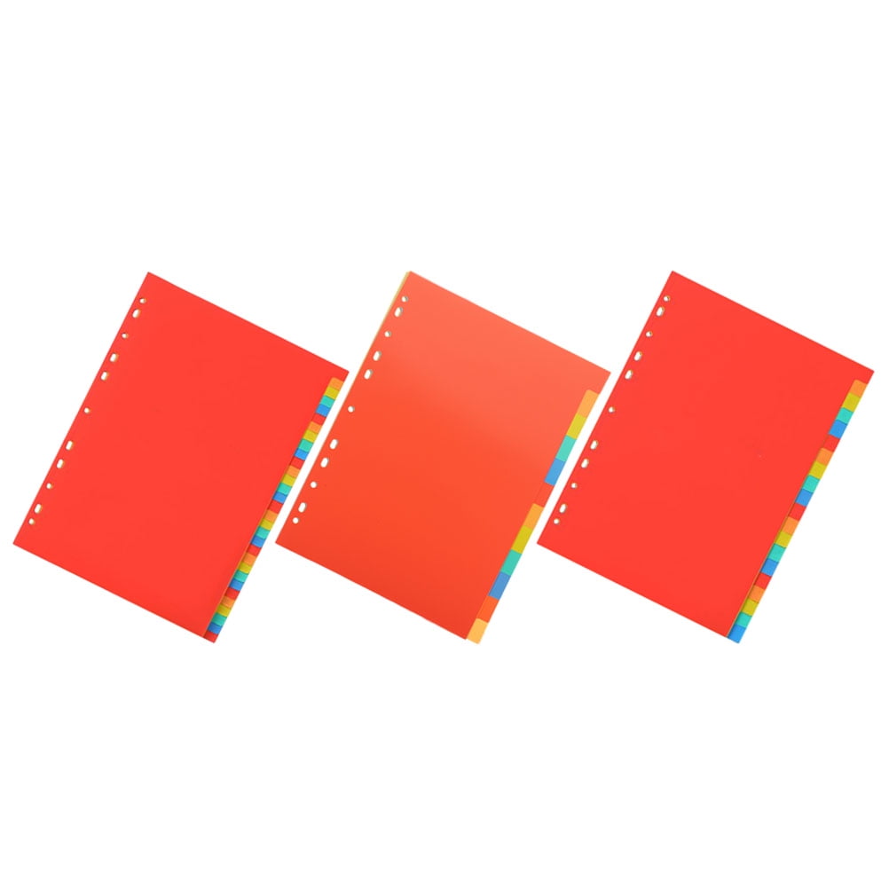 FRCOLOR 3 Sets of Page Dividers Binder Book Dividers Binder Dividers ...