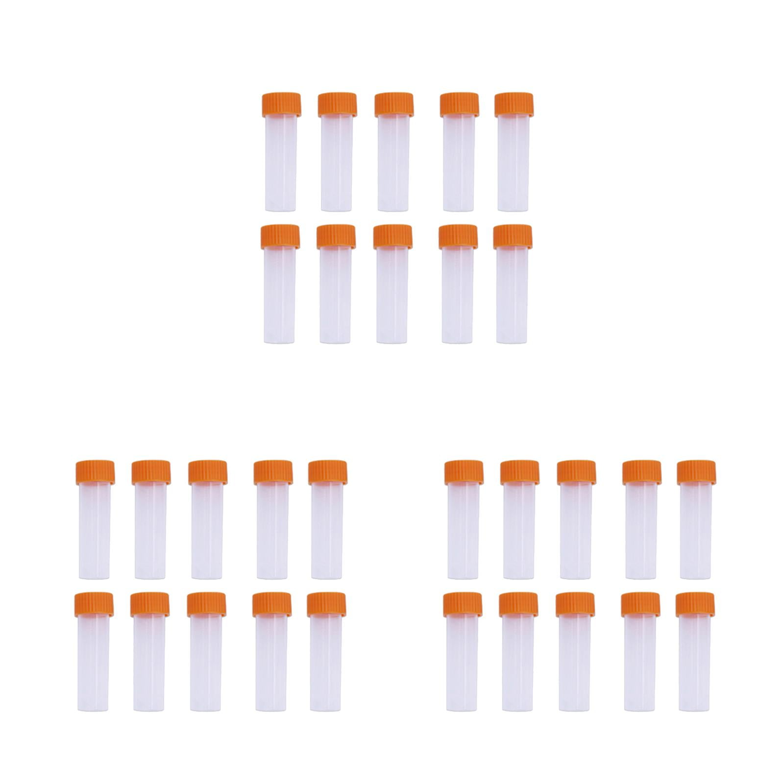 FRCOLOR 30 Pcs 6x2CM Transparent Plastic Storage Bottles Needles ...