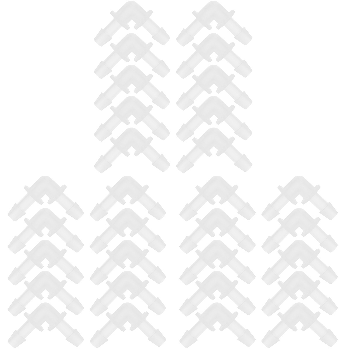 FRCOLOR 30 Pcs 90-degree Elbows Barbed Tube Fitting Plastic Tubing ...