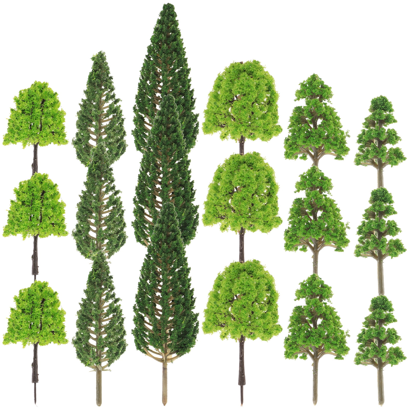 FRCOLOR 30 Pcs Artificial Model Micro Landscape Simulation Tree Railway ...