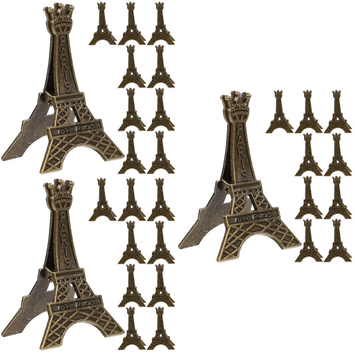 FRCOLOR 30 Pcs Eiffel Tower Memo Card Paper Photo Holder Stand Picture ...