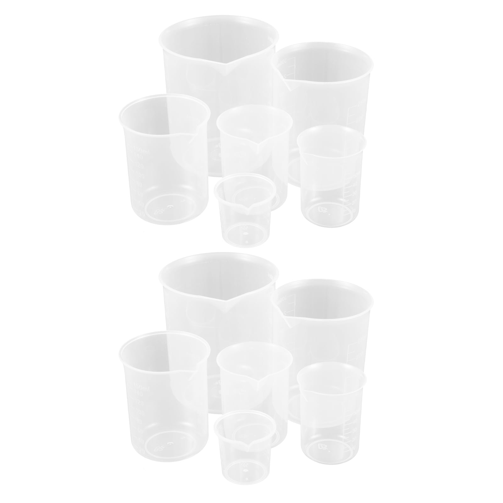 FRCOLOR 30 Pcs Laboratory Beakers Plastic Measuring Cups Transparent - Walmart.com