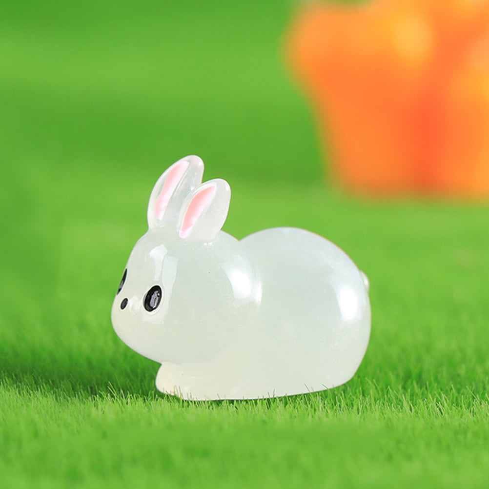 FRCOLOR 30 Pcs Resin Bunny Crafts Creative Rabbit Mini Figurines Small ...