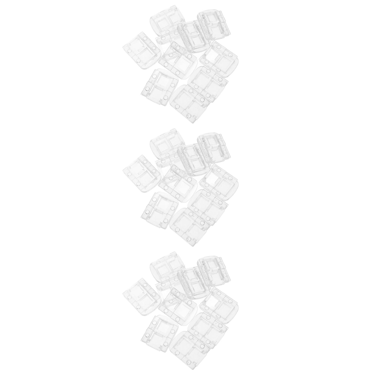 FRCOLOR 30 Sets Acrylic Lock Hasp Buckles Transparent Lock Hinge Latch ...