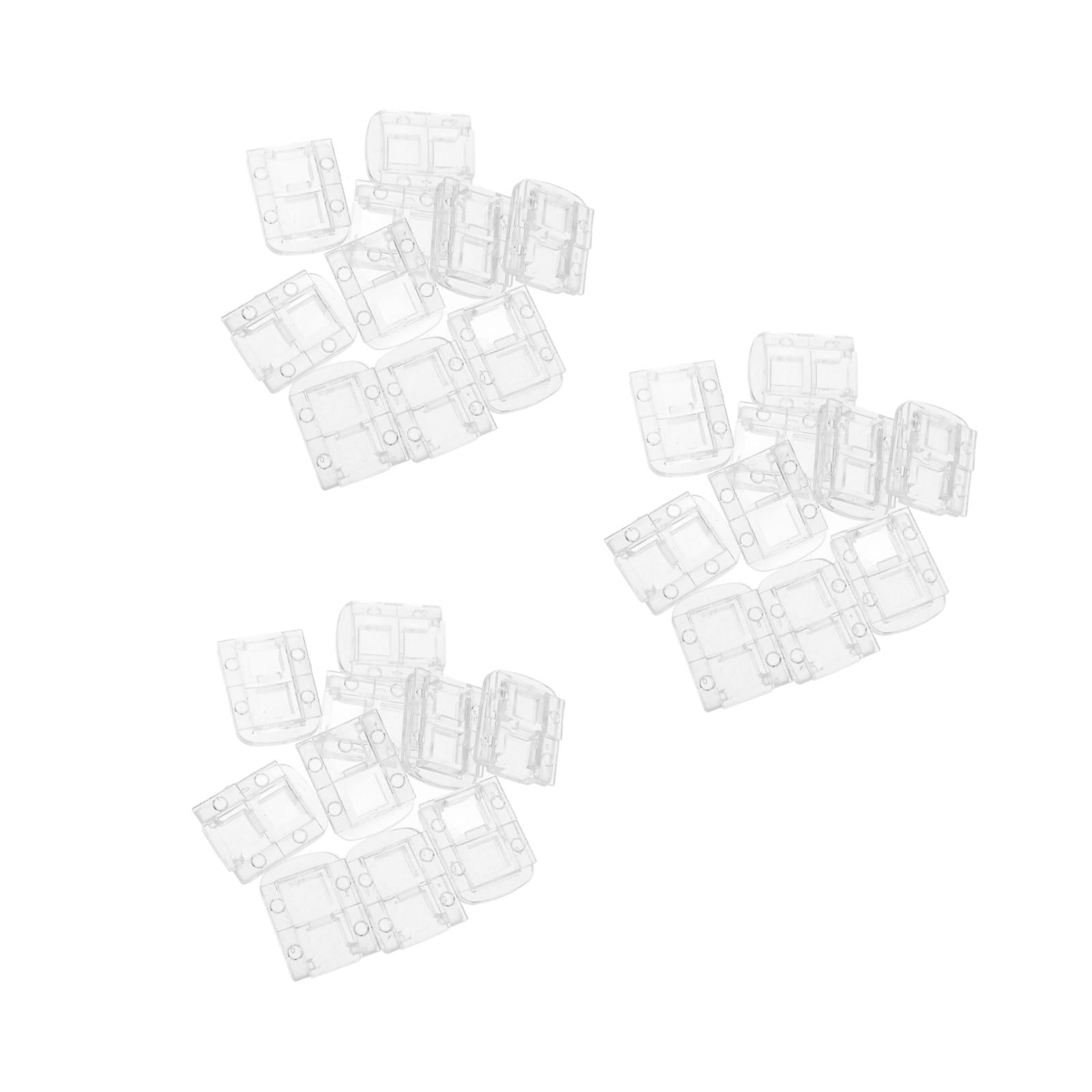 FRCOLOR 30 pcs Acrylic Lock Hasp Buckles Transparent Lock Hinge Latch ...
