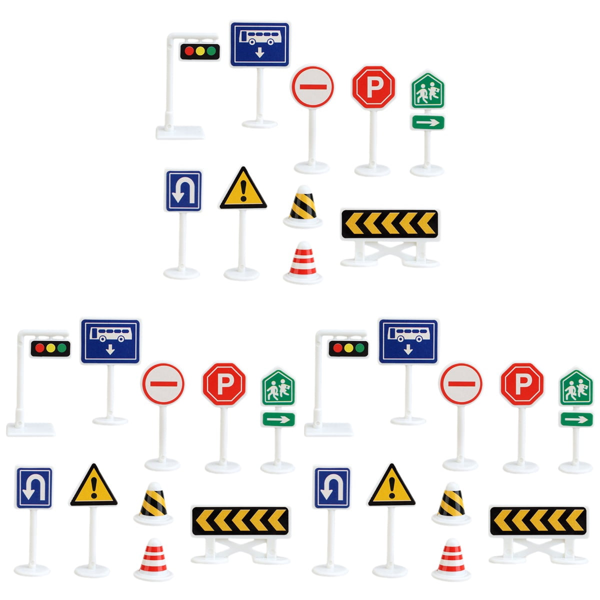 FRCOLOR 30 pcs Mini Barricade Signs Traffic Barricade Street Signs Road ...