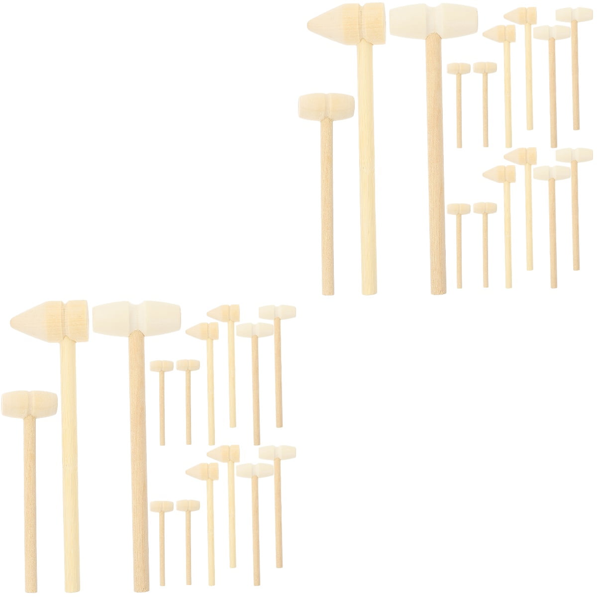 FRCOLOR 30 pcs Mini Hammers Wooden Knocking Hammer Wooden Kids Hammers ...
