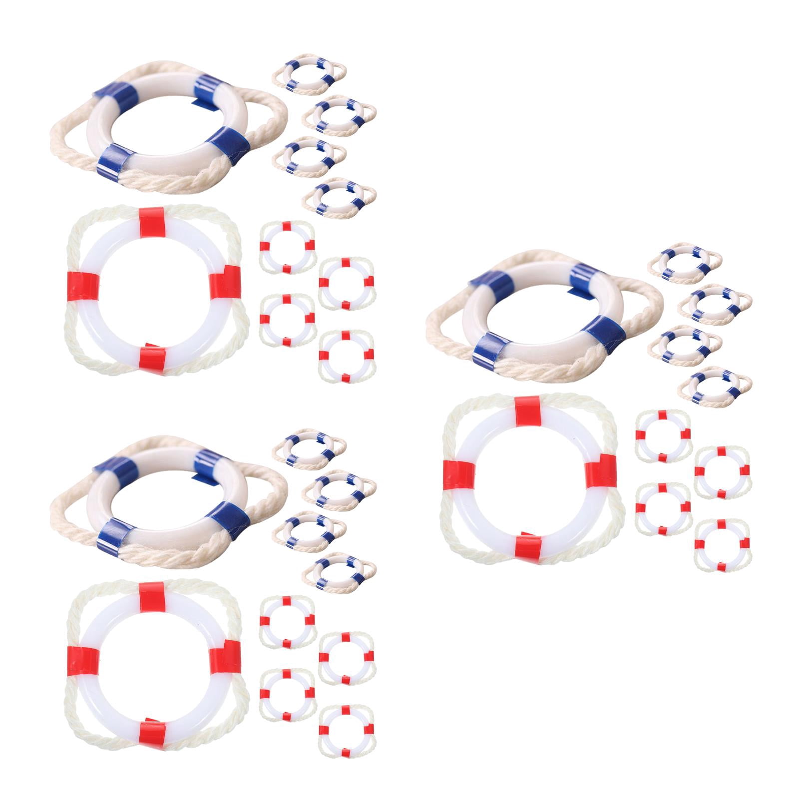 FRCOLOR Raindrops 30 pcs Mini Life Rings for Dollhouse Decorations Swim ...