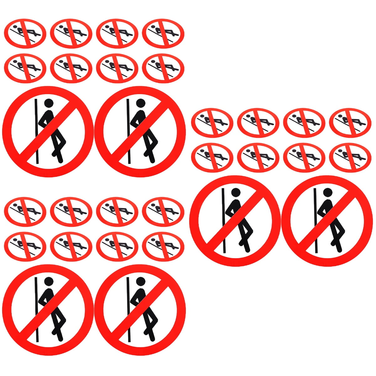 FRCOLOR 30 pcs No Leaning On Sign Stickers Self adhesive Warning ...