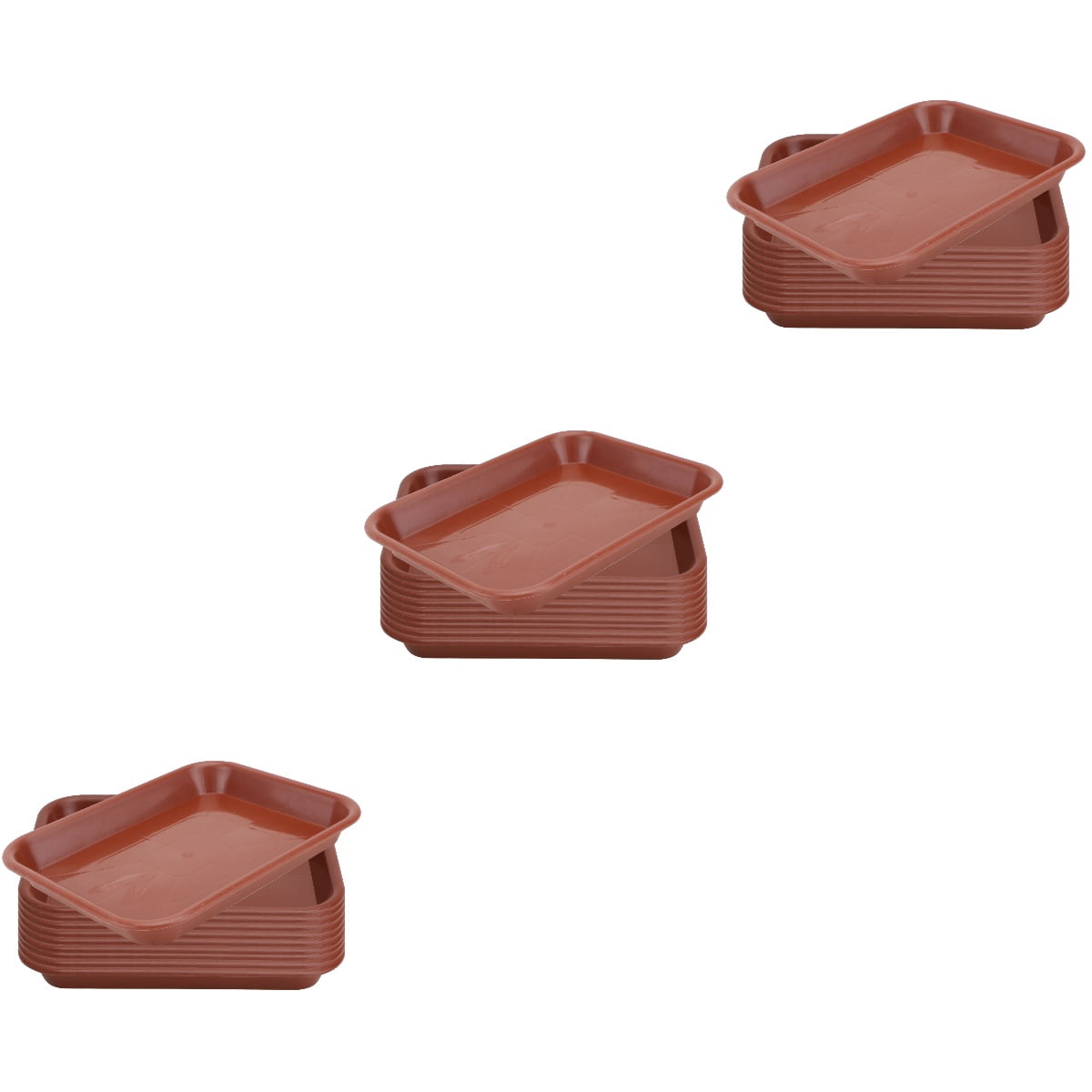 FRCOLOR 30 pcs Plastic Plant Container Base Tray Oblong Flowerpot Tray ...