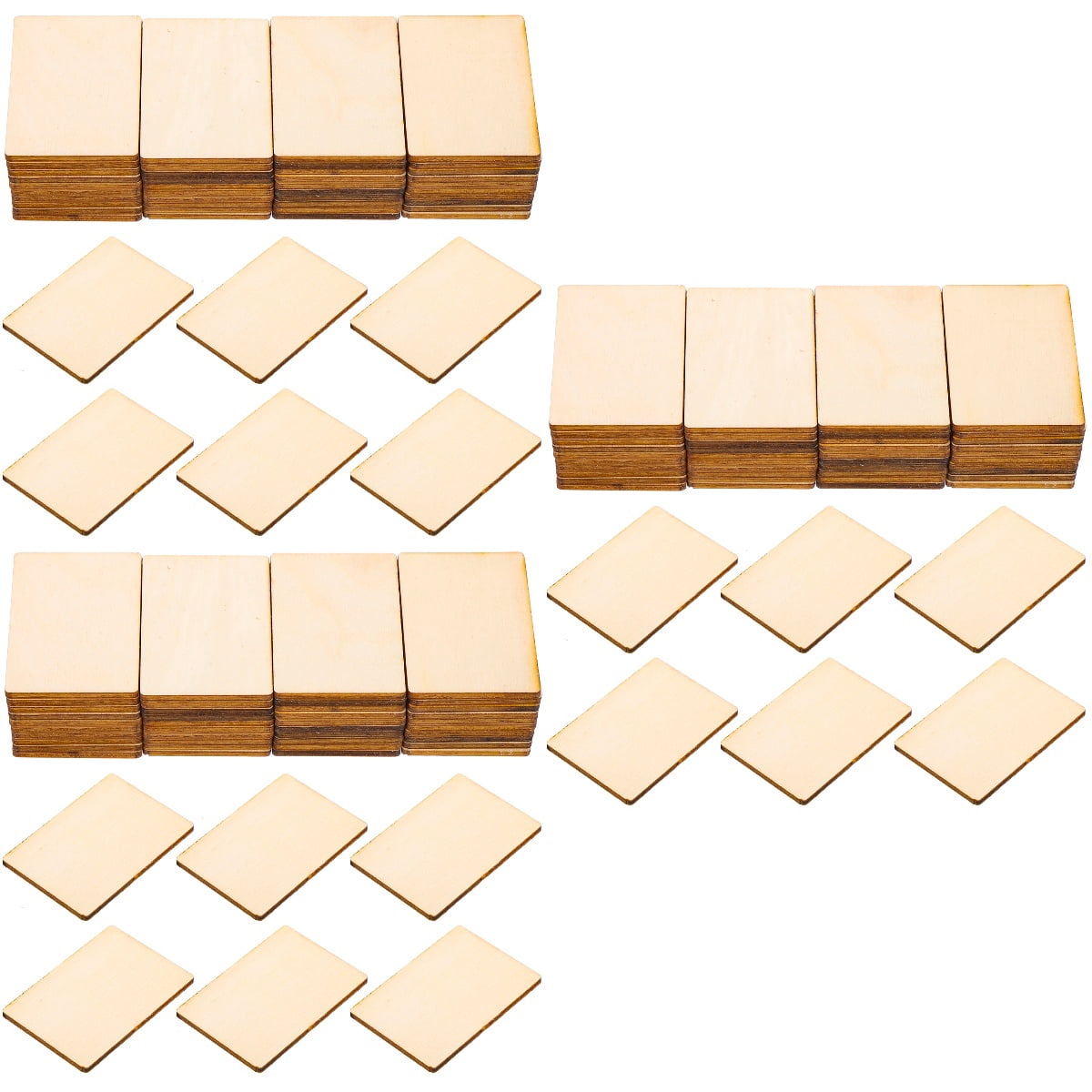 FRCOLOR 300 pcs DIY Wooden Slices Square Shape Wooden Slice DIY Coaster ...