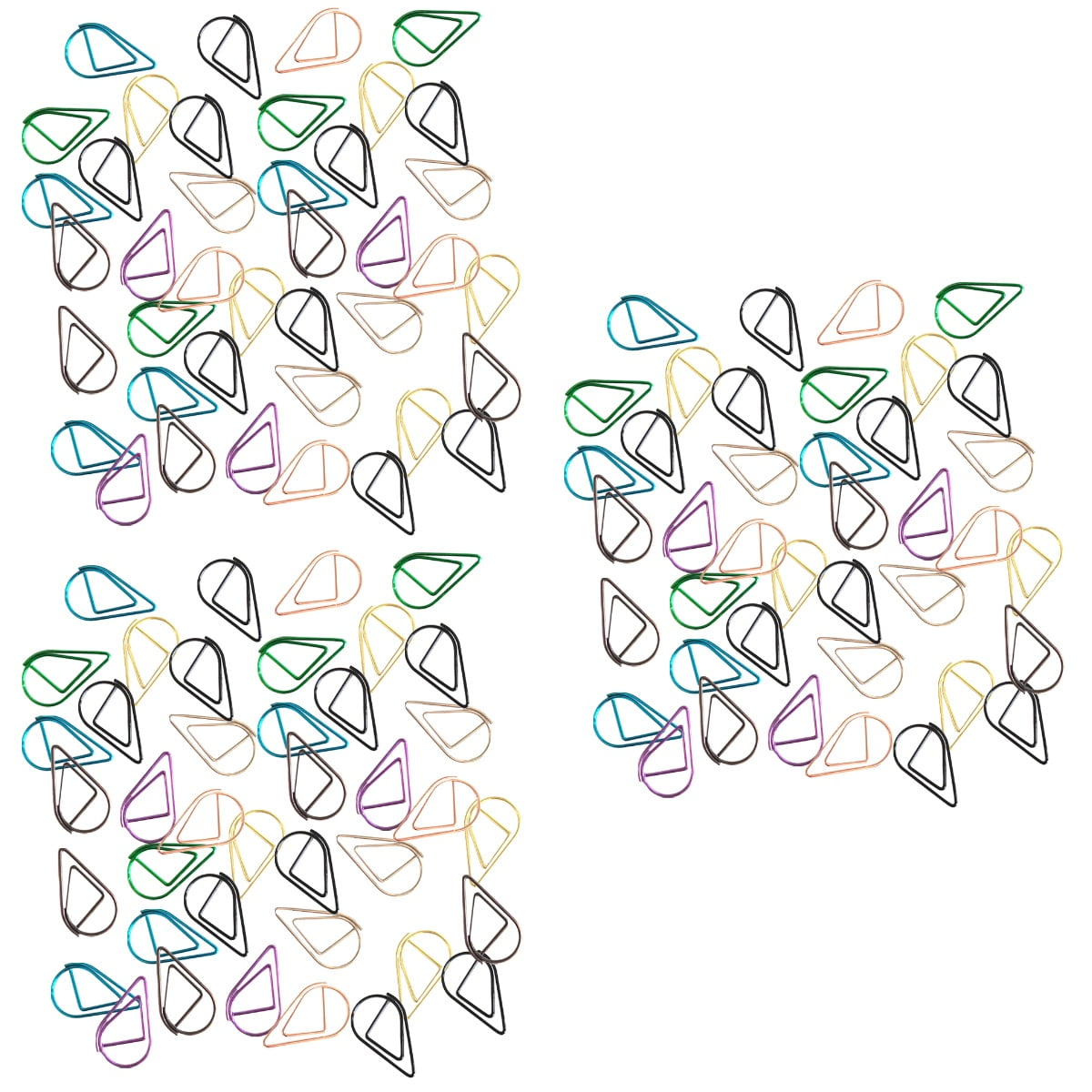 FRCOLOR 300 pcs Metal Paper Clip Drop Shaped Paper Clips File Document ...