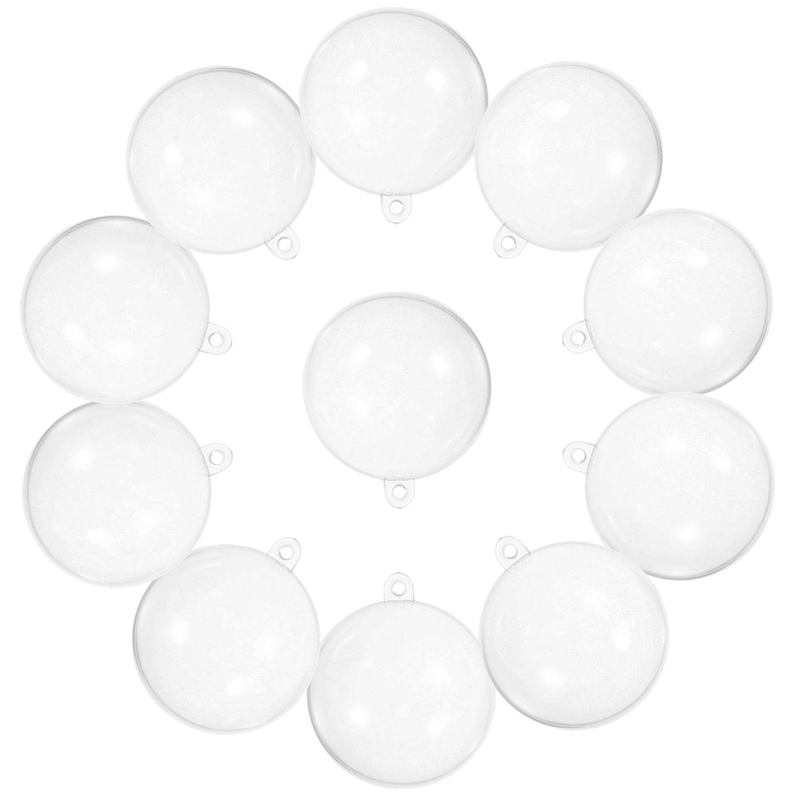 FRCOLOR 30pcs 50mm Clear Plastic Fillable Ball Ornament DIY Plastic ...