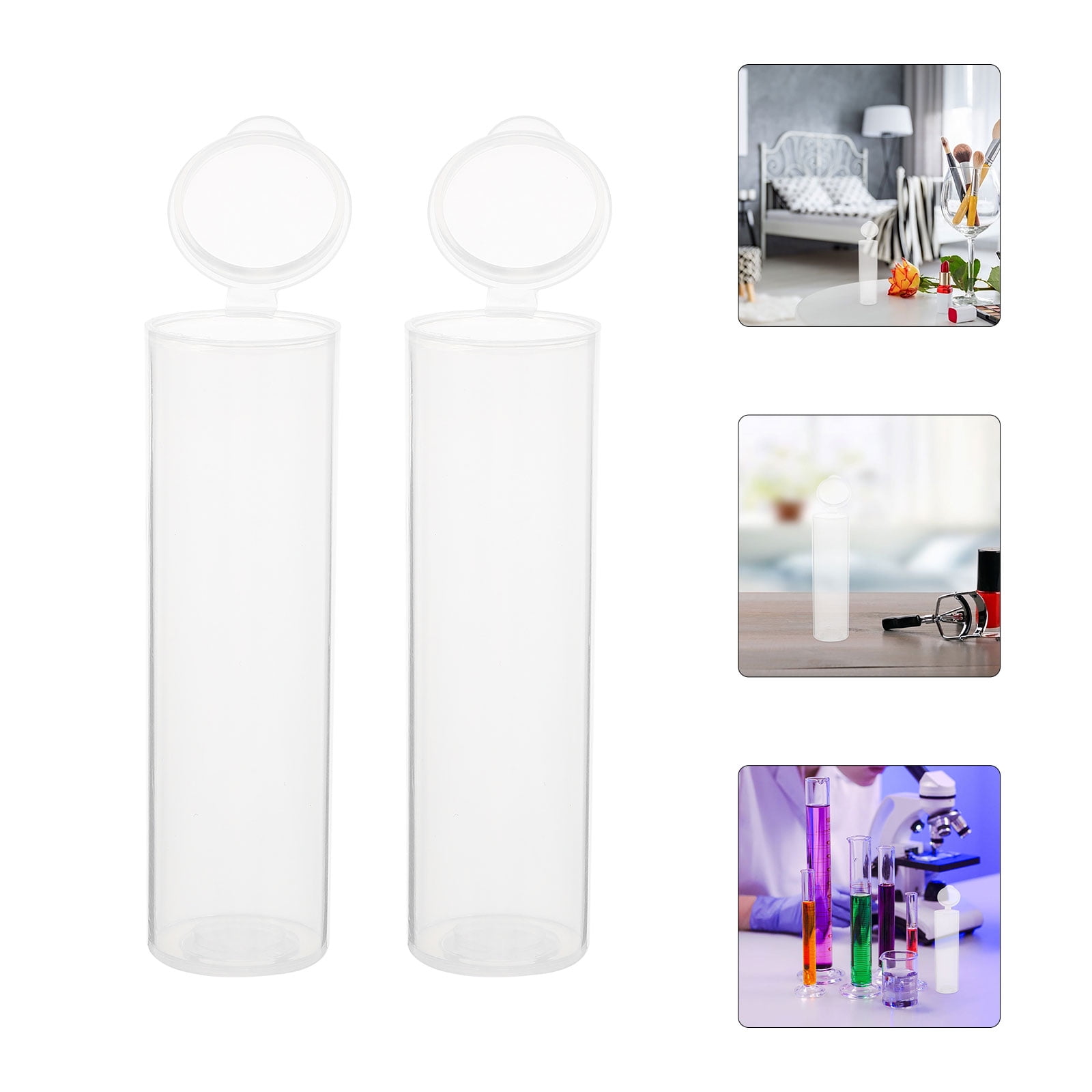 FRCOLOR 30pcs Plastic Storage Tubes with Lids Bead Storage Tubes ...