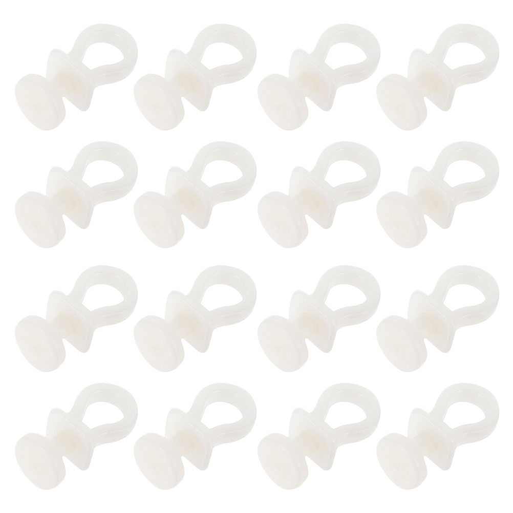 FRCOLOR 30pcs Quiet Sliding Beige Plastic Curtain Track Rollers Gliders ...