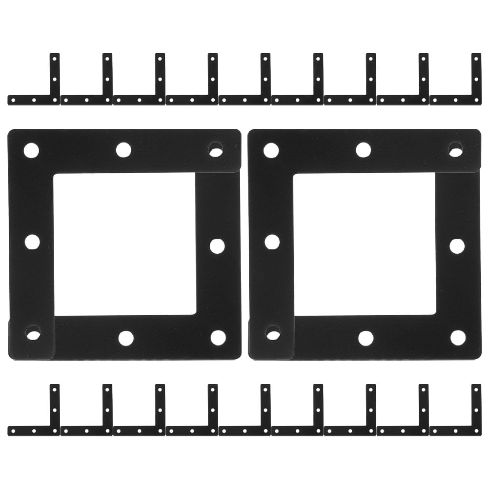 FRCOLOR 30pcs Right Angle Brace Furniture Mending Plate Flat Brackets L ...