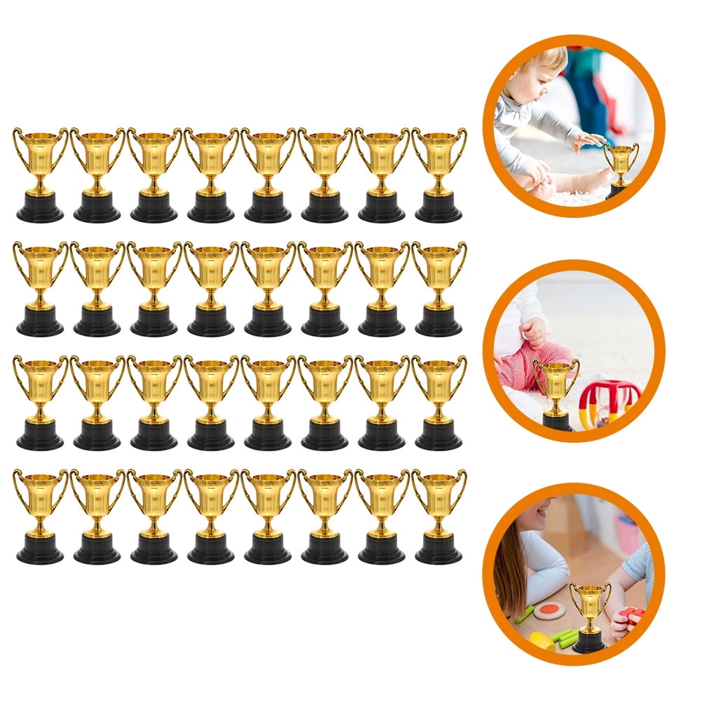 HAKIDZEL Golden Mini Trophy Display 32Pcs 3.35X1.97X1.81In - Walmart.com