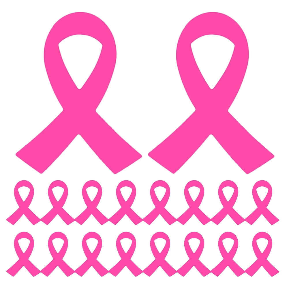 FRCOLOR 320pcs Pink Ribbon Stickers DIY Breast Cancer Awareness ...