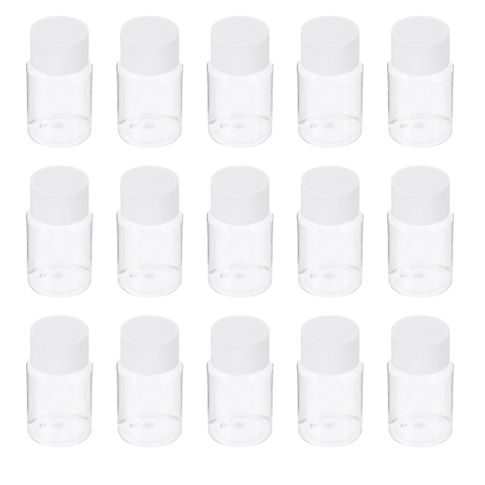 FRCOLOR 35 Pcs Plastic Bottle Jar with Lid Wide Mouth Sample Lab ...