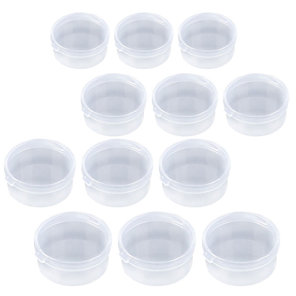 FRCOLOR 36 Pcs Transparent Round Container Storage Containers Bins with ...