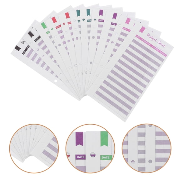 WASHWEPE Budget Sheets Assorted Color 36 Sheets Practical Design Home ...
