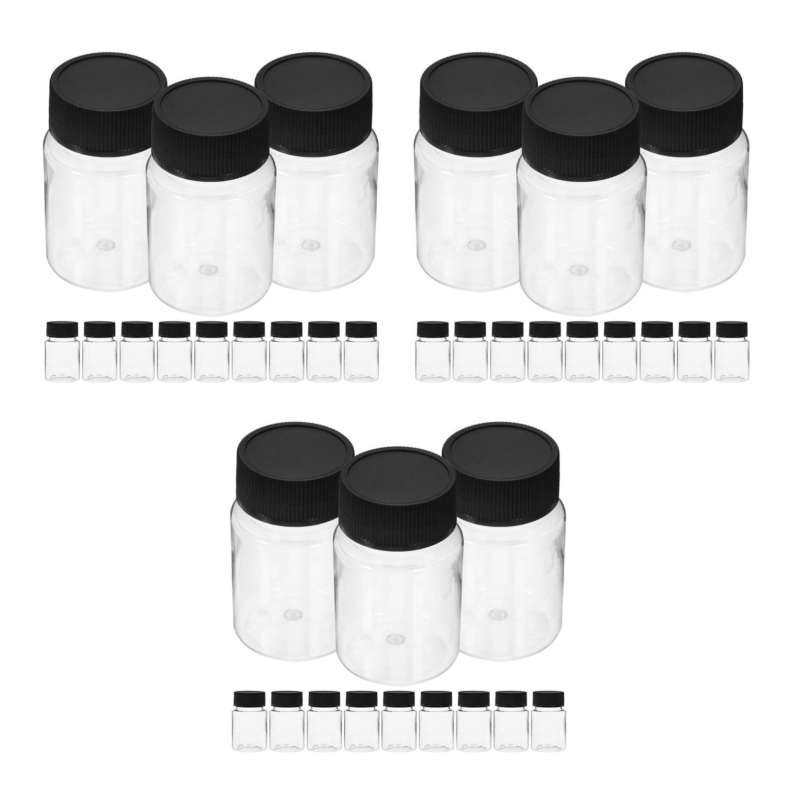 FRCOLOR 36 pcs Clear Plastic Wide Mouth Sample Bottles With Screw Caps ...