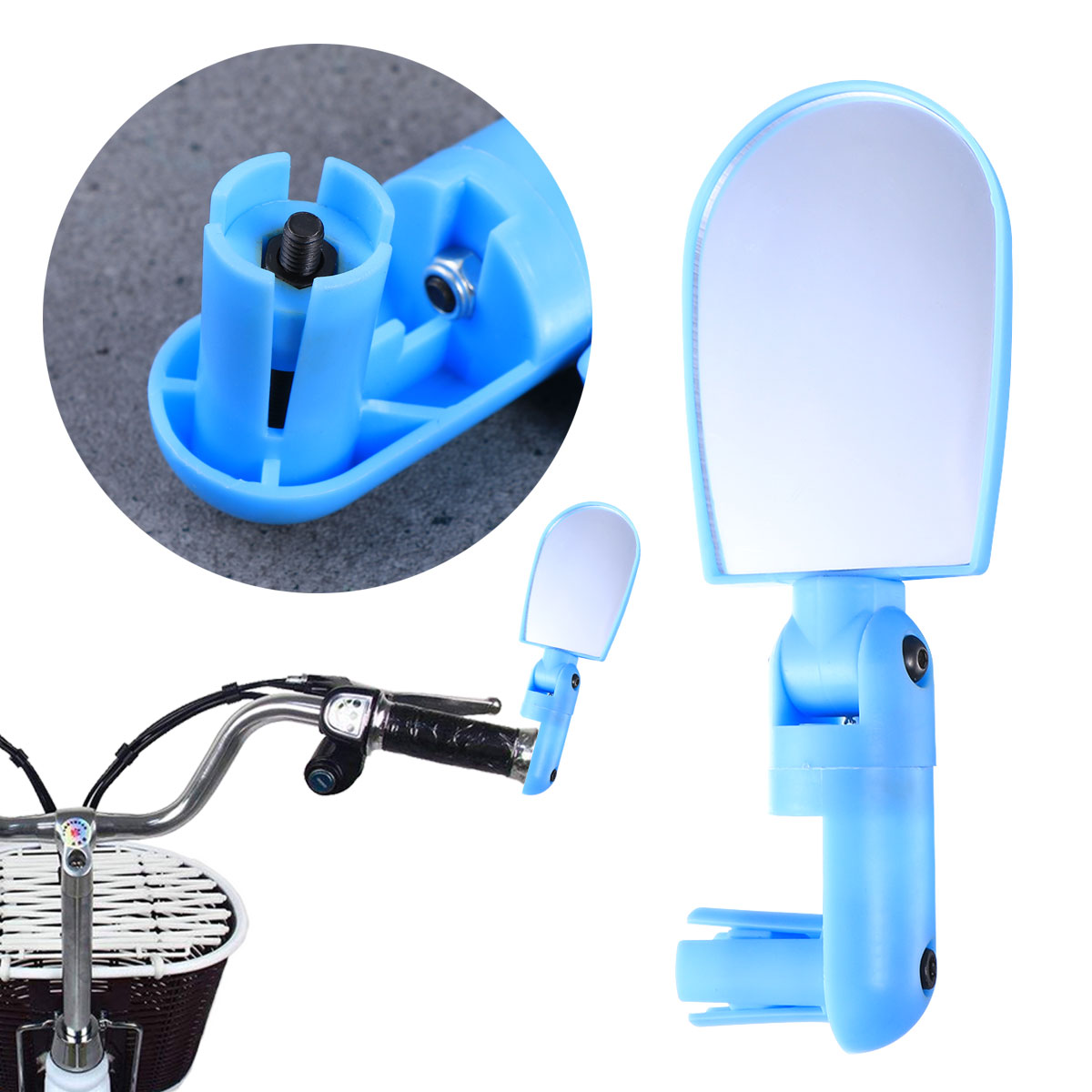 FRCOLOR 360° Bike Handlebar Mirror Super -Resistant Lightweight Wide ...