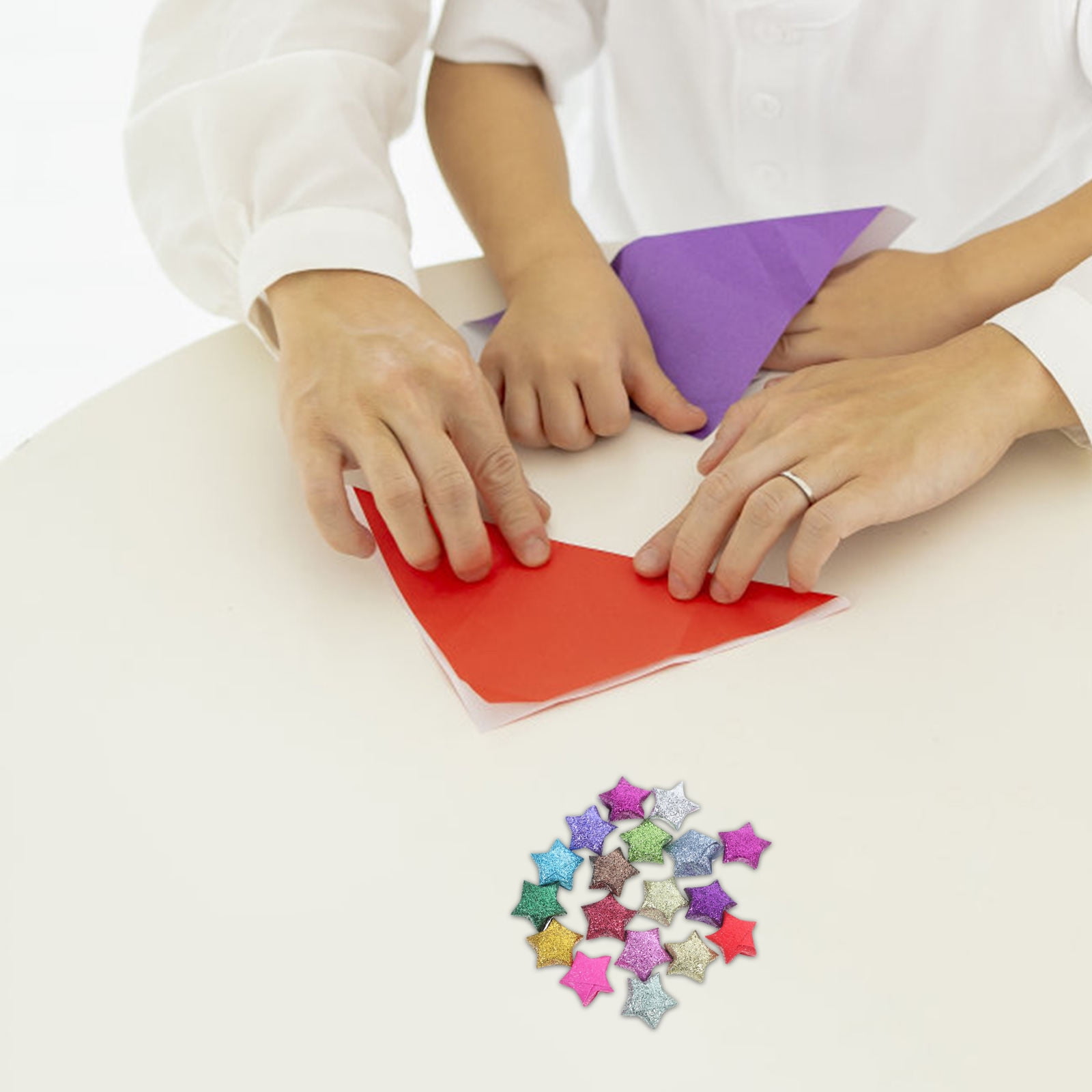 FRCOLOR 360pcs Glitter Origami Paper Strips For Diy Crafts Kids ...