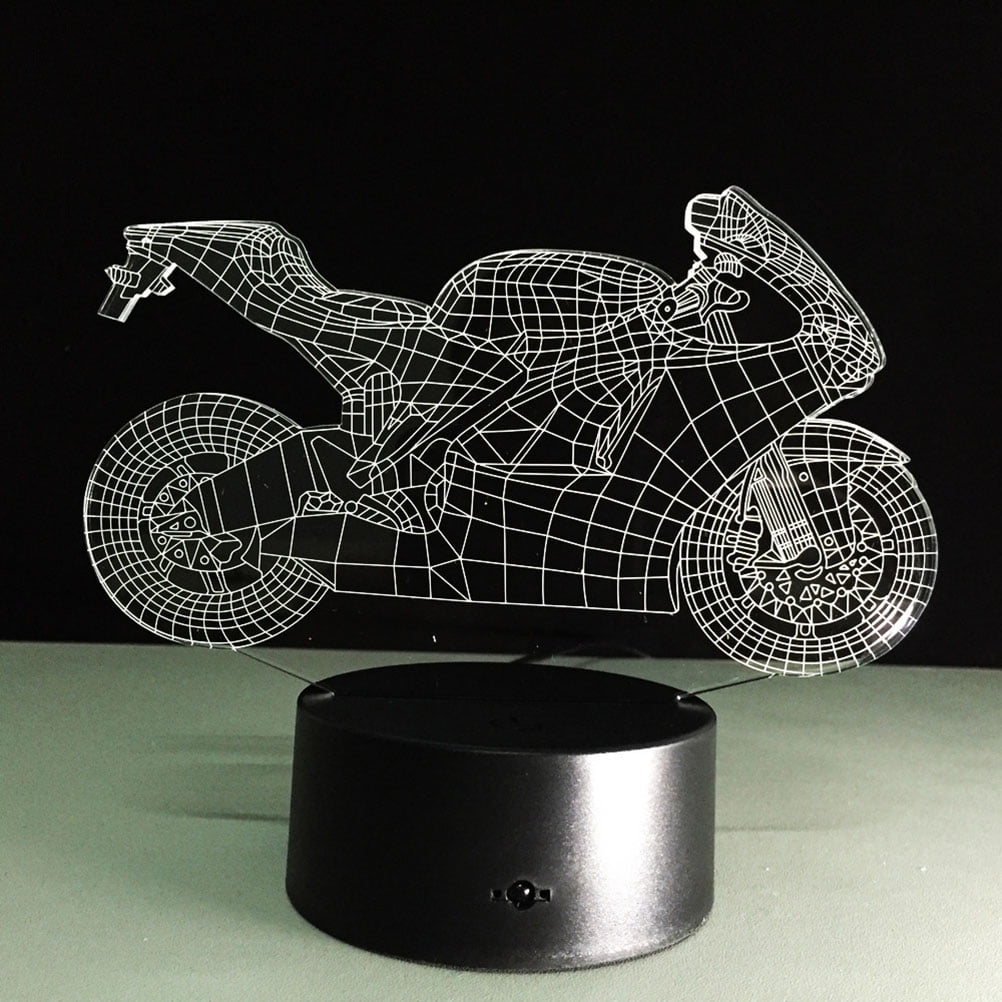 FRCOLOR 3D Lamp Visual Light Effect Touch Colors Changes Night Light ...