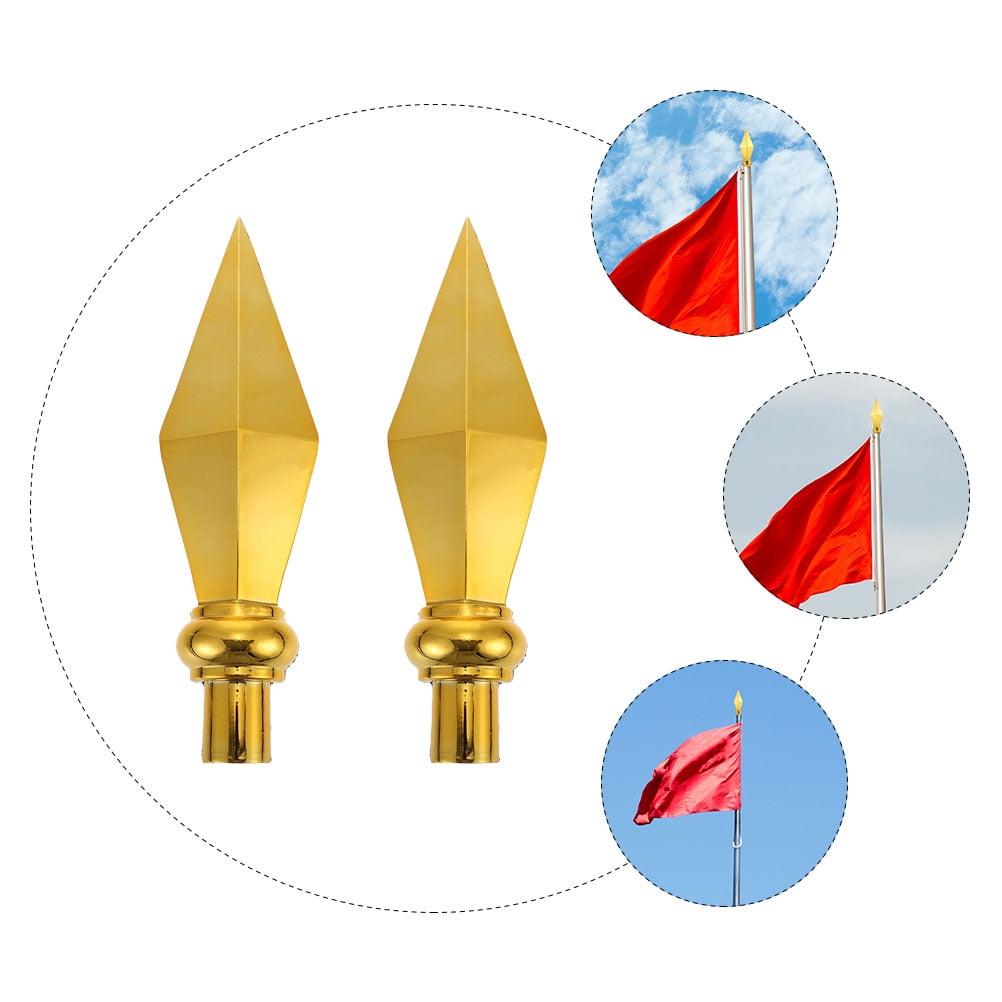 FRCOLOR 3Pcs Flagpole Topper Metal Flagpole Tops Flag Pole End Ornament ...