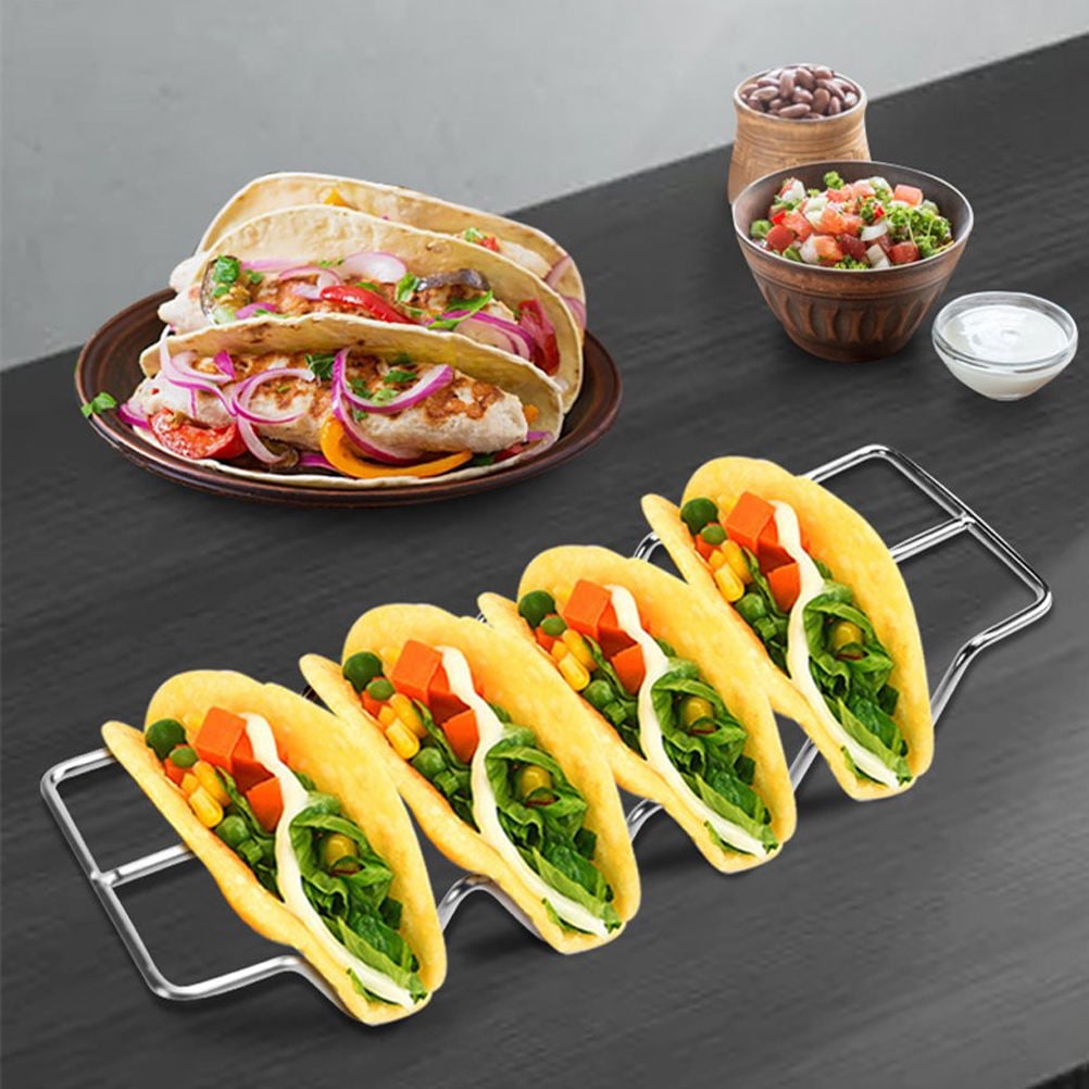 FRCOLOR 3Pcs Taco Holder Stainless Steel Taco Holders Stands Kitchen ...
