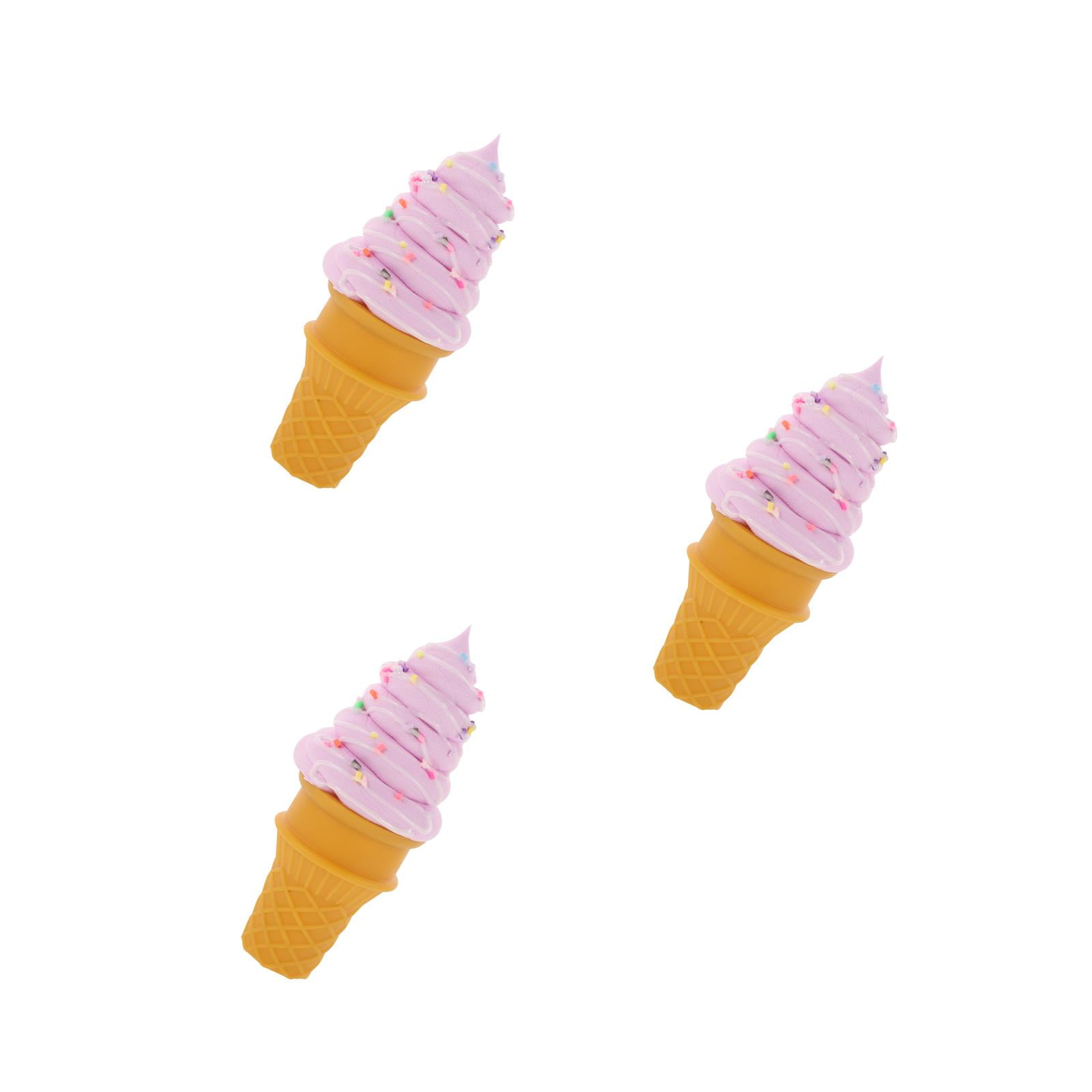 FRCOLOR OUNONA 3pcs Realistic Fake Ice Cream Cone Model Artificial Cake ...