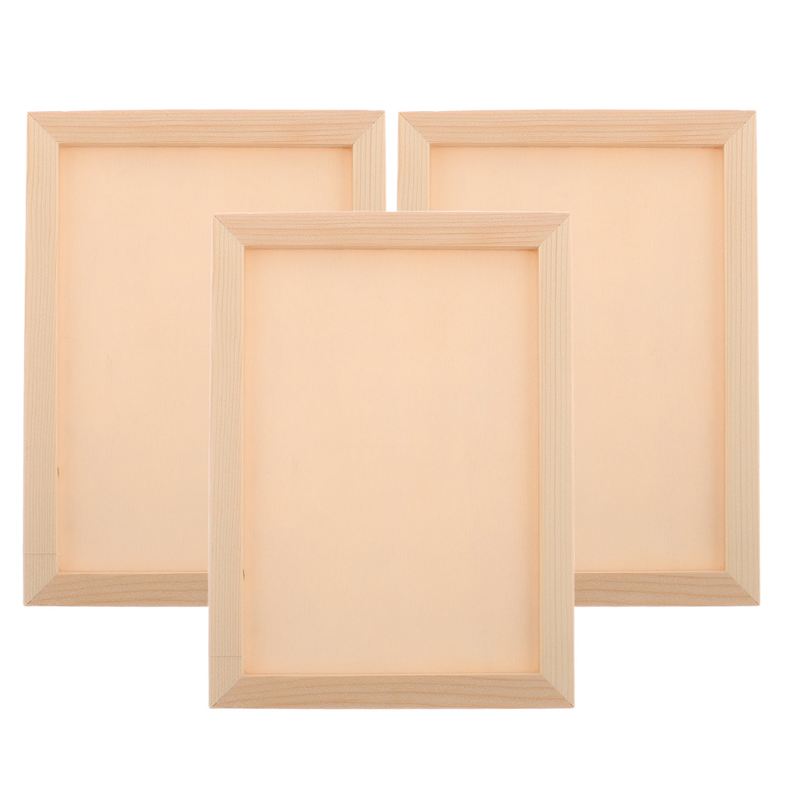 FRCOLOR 3pcs DIY Wooden Photo Frame Kit Clay Art Display for Bedroom ...