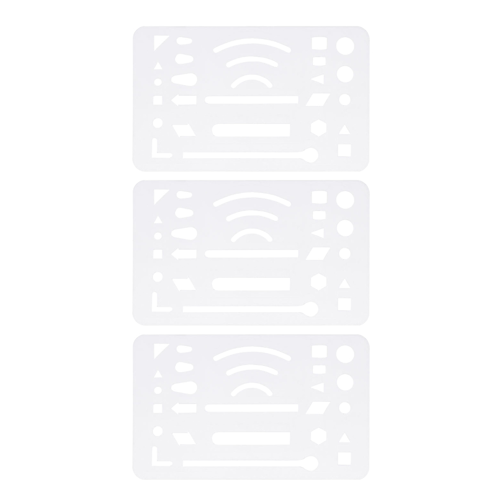 FRCOLOR 3pcs Erasing Shield Plastic Drawing Template Shield Drafting ...