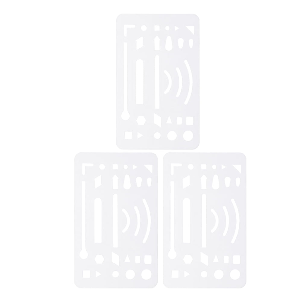 FRCOLOR 3pcs Erasing Shield Stainless Steel Drawing Template Drawings ...