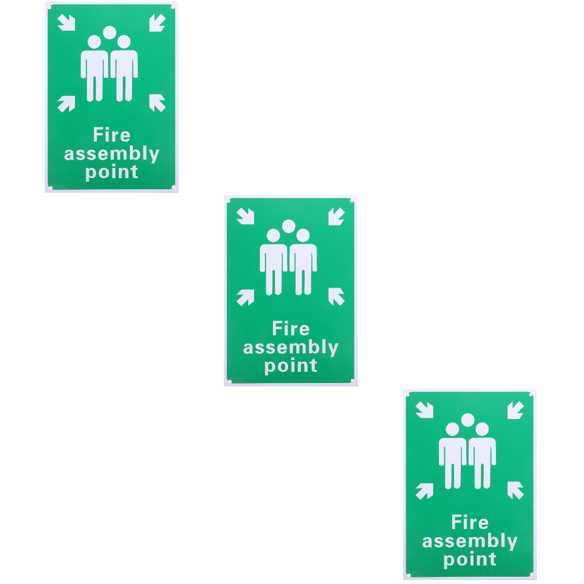 FRCOLOR 3pcs Fire Assembly Point Sign Emergency Safety Sign with Symbol ...