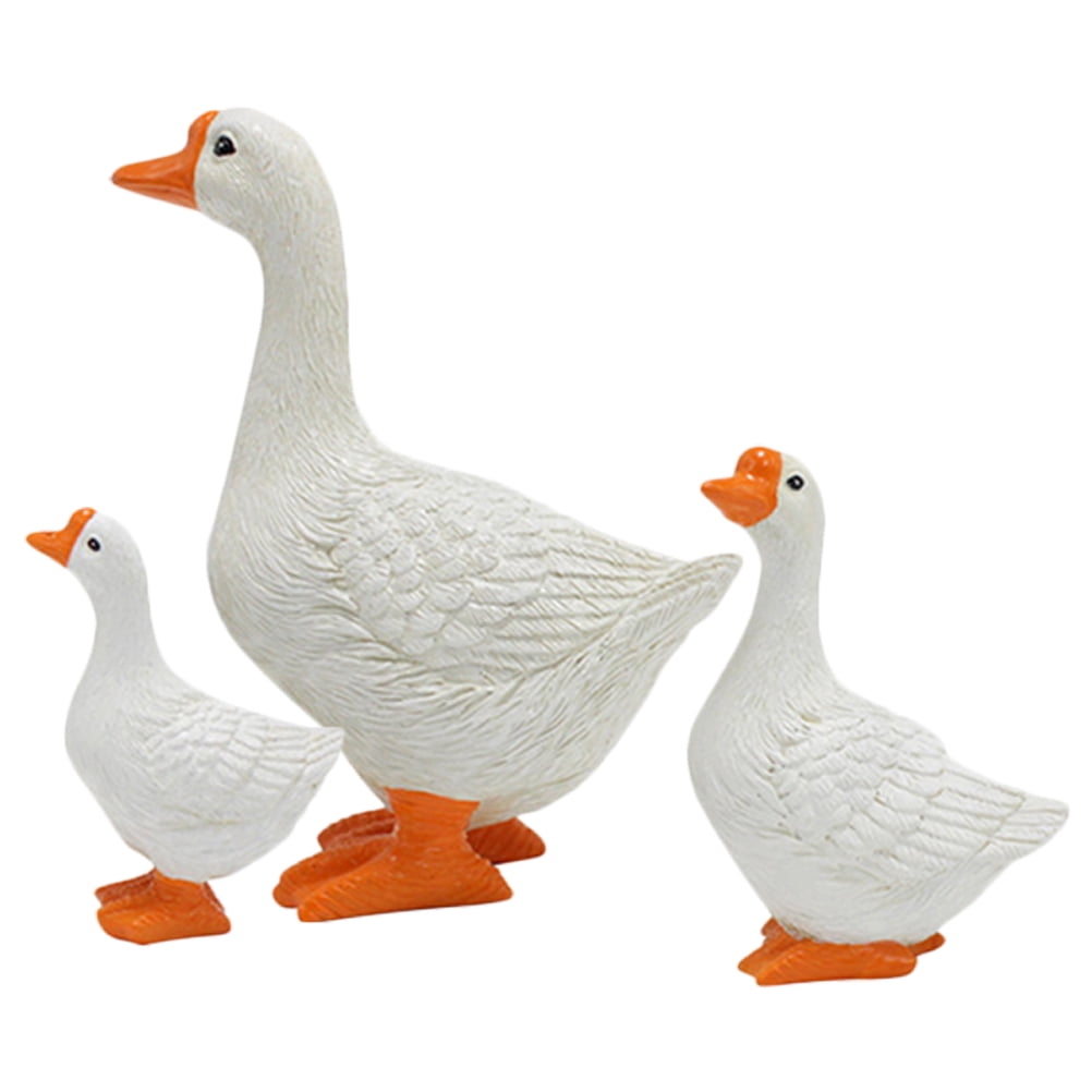 FRCOLOR 3pcs Goose Figurine Goose Sculpture Miniature Goose Statue ...